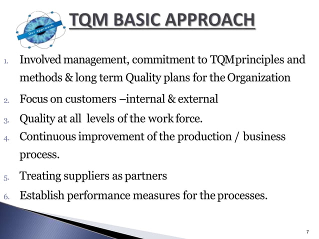 Total Quality Management lecture 1 | PPTX | Business | Business and Finance