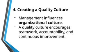 Leadership and the 4 P's of Total Quality Management | PPTX