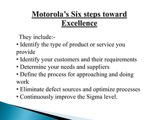 TQM in Motorola | PPTX