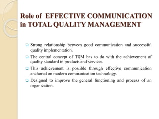 Tqm n effective communication | PPT