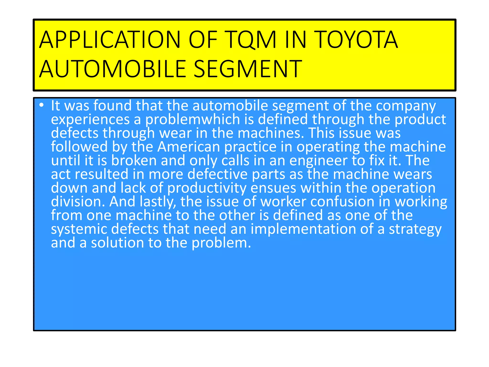 Tqm in Toyota | PPTX