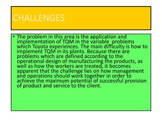 Tqm in Toyota | PPTX