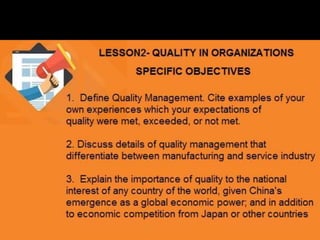 Lesson 2 Total Quality Management Lesson | PPTX | Business | Business ...
