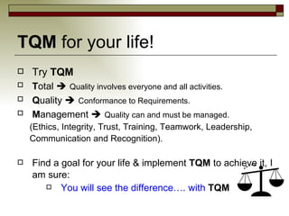 TQM (Total Quality Management) | PPT