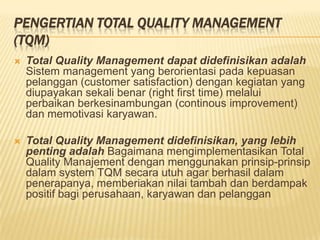 Tqm presentasi | PPTX