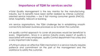 TQM in service sector | PPTX
