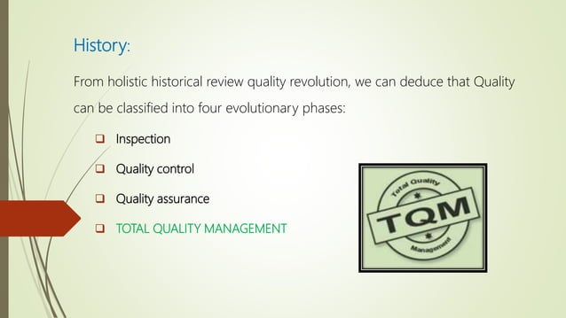 STEPS TO IMPLEMENT TQM IN AN ORGANIZATION – A CASE STUDY | PPTX