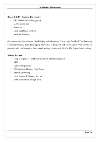 TQM - SPC Tools Report | DOCX