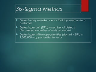 principle of six sigma | PPT