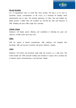 Total Quality Management report on FBR BWN unit by Saniah Saleem Rao | DOCX
