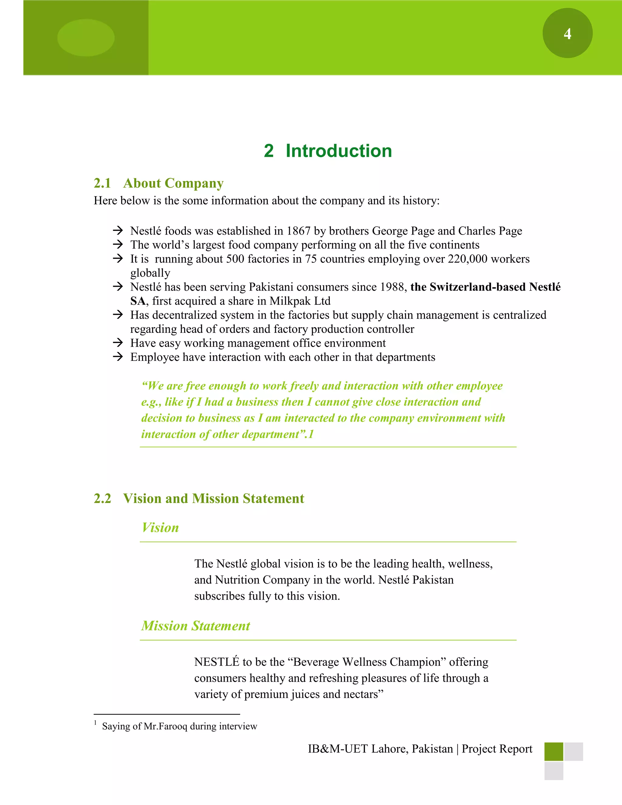 Problems identification and solutions for Fruita Vitals Juice of Nestlé ...