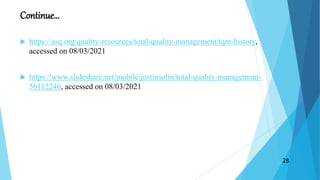 TOTAL QUALITY MANAGEMENT (TQM) | PPTX