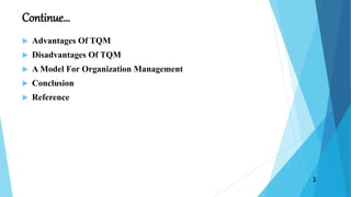 TOTAL QUALITY MANAGEMENT (TQM) | PPT