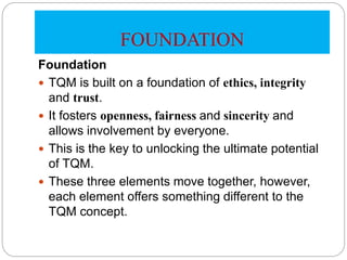 Elements of TQM Implementation | PPT