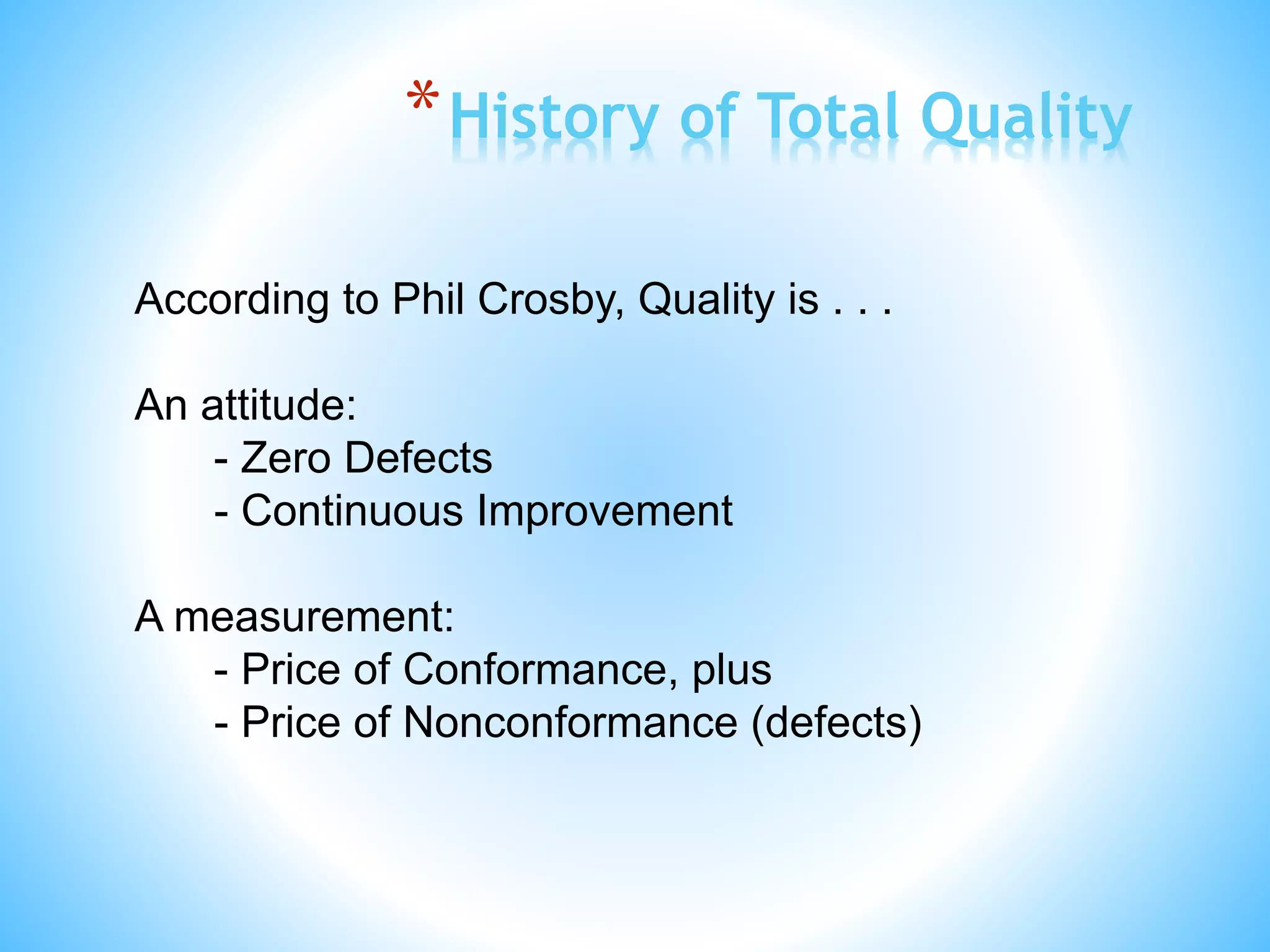 Total Quality Management & Six Sigma | PPTX