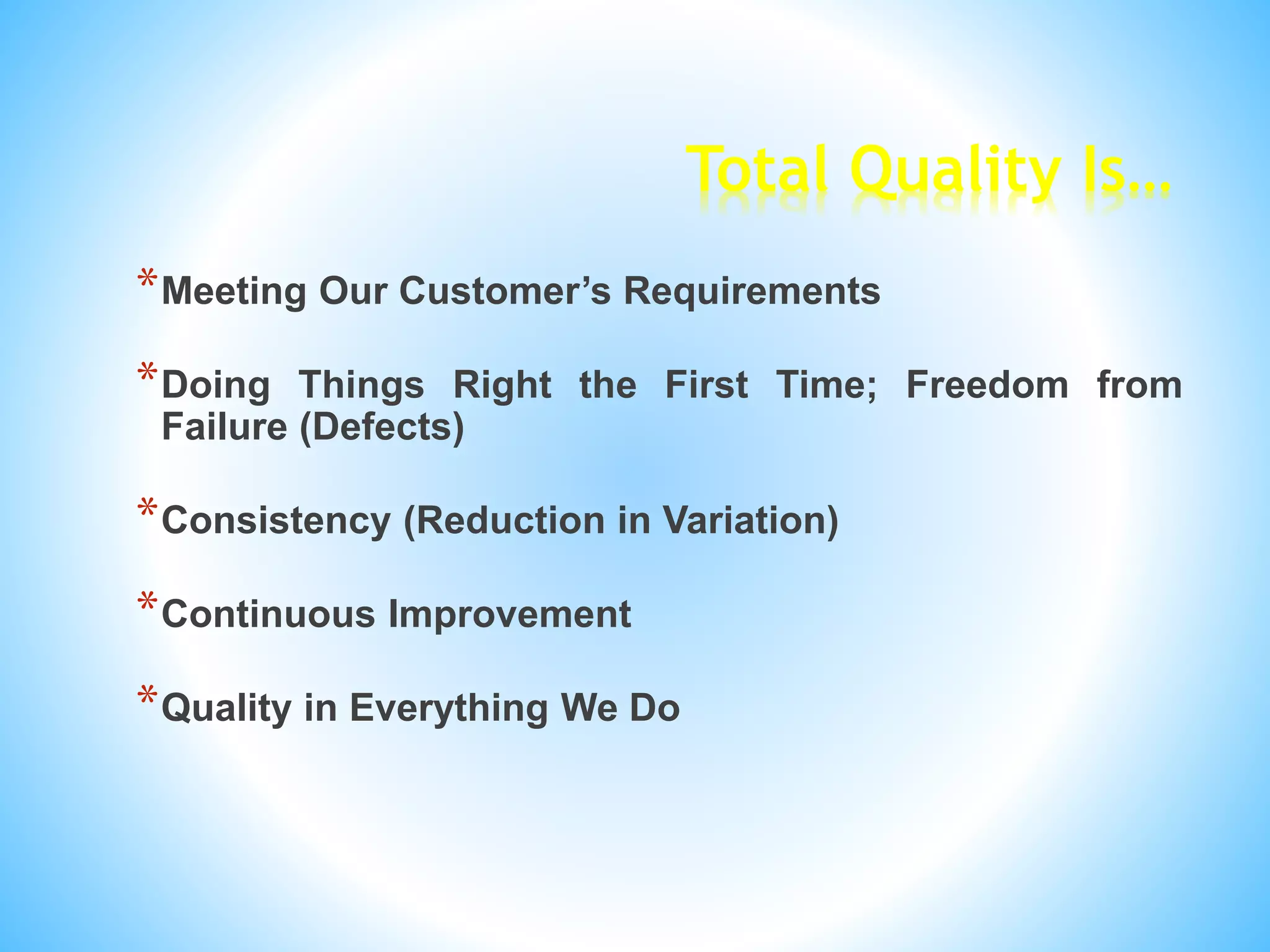 Total Quality Management & Six Sigma | PPTX