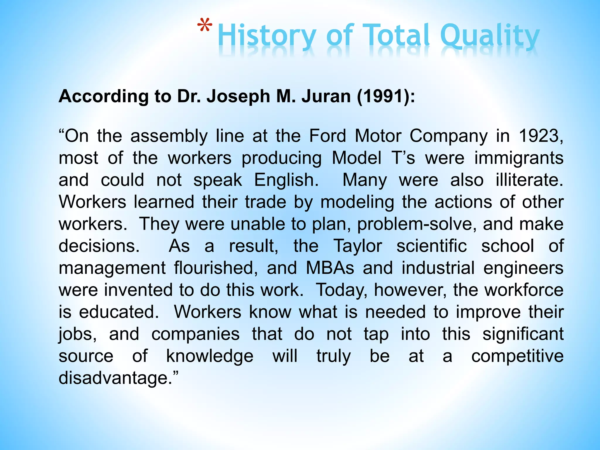 Total Quality Management & Six Sigma | PPTX