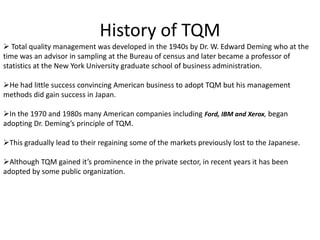 Tqm total quality management | PPTX