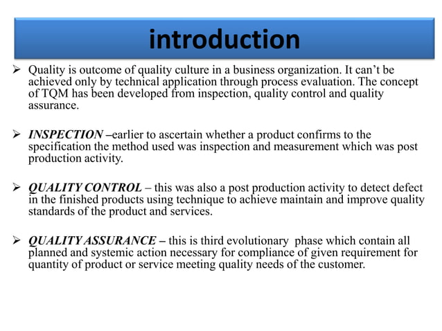 Tqm total quality management | PPT