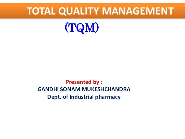 concept of total quality management slideshare