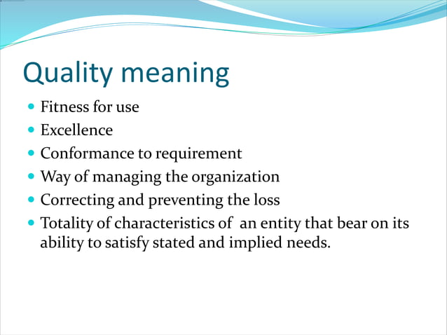 TQM unit 1 - INTRODUCTION | PPTX