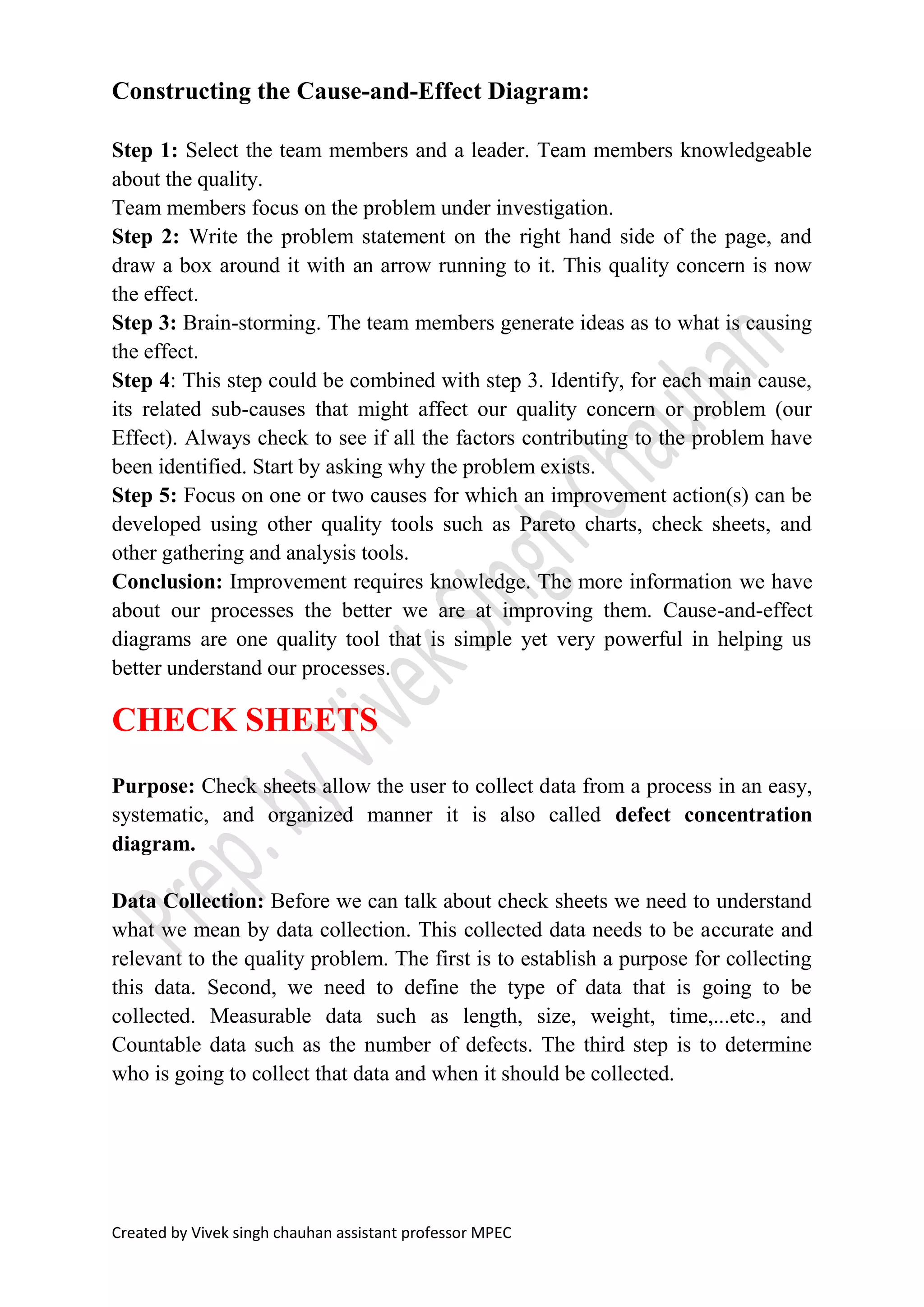 old seven quality control tools | PDF