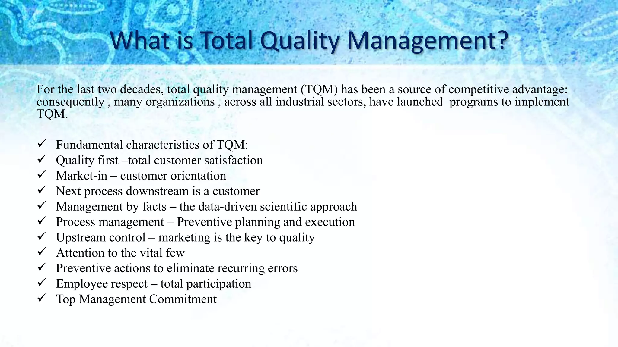 An Introduction to Total Quality Management | PPTX