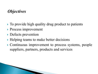 Total Quality Management in Pharma Industry | PPTX