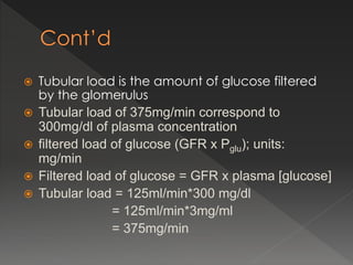 Renal handling of glucose and proteins & amino | PPTX