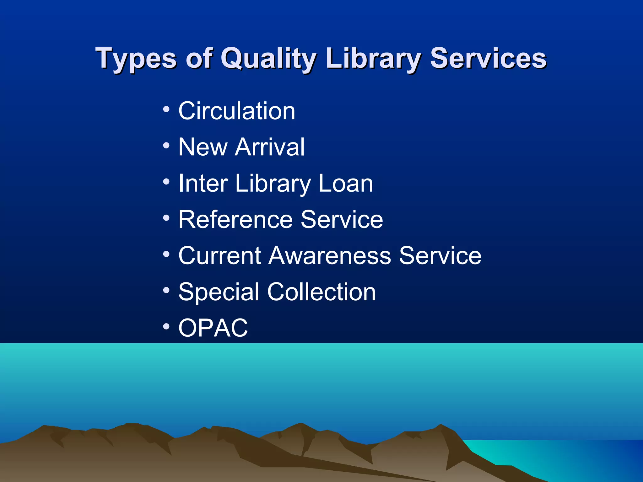 Tqs in libraries ppt | PPT