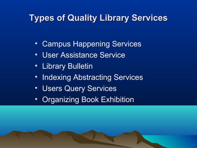 Tqs in libraries ppt | PPT