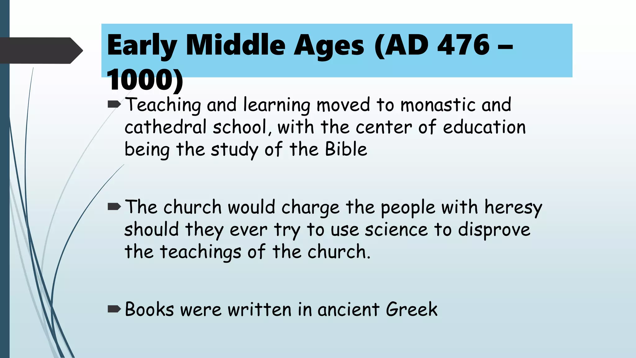 SCIENCE- The middle ages and the renaissance | PPTX