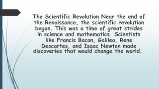 SCIENCE- The middle ages and the renaissance | PPTX