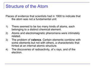 Structure of atom....................... | PPT