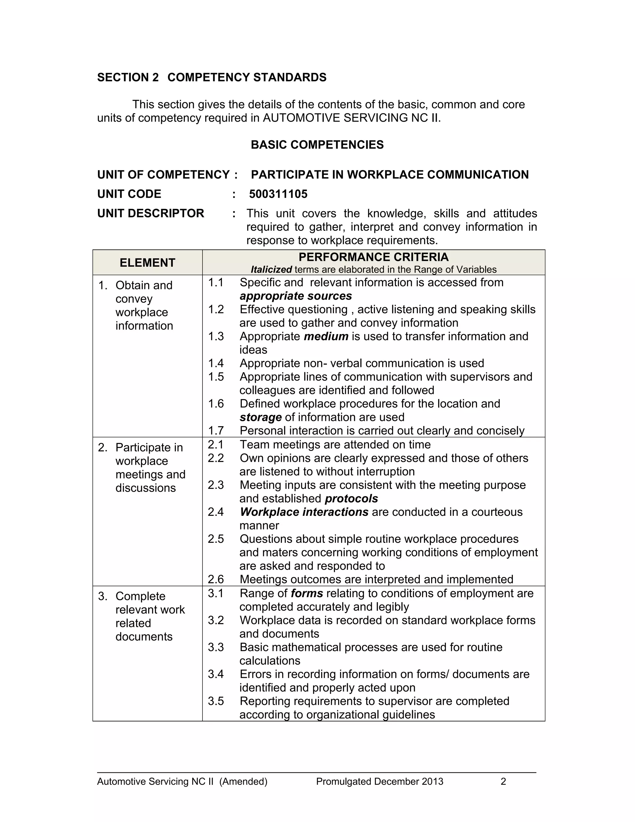 Tr automotive servicing nc ii | PDF