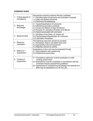 Tr automotive servicing nc ii | PDF