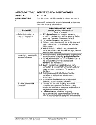 Tr automotive servicing nc ii | PDF