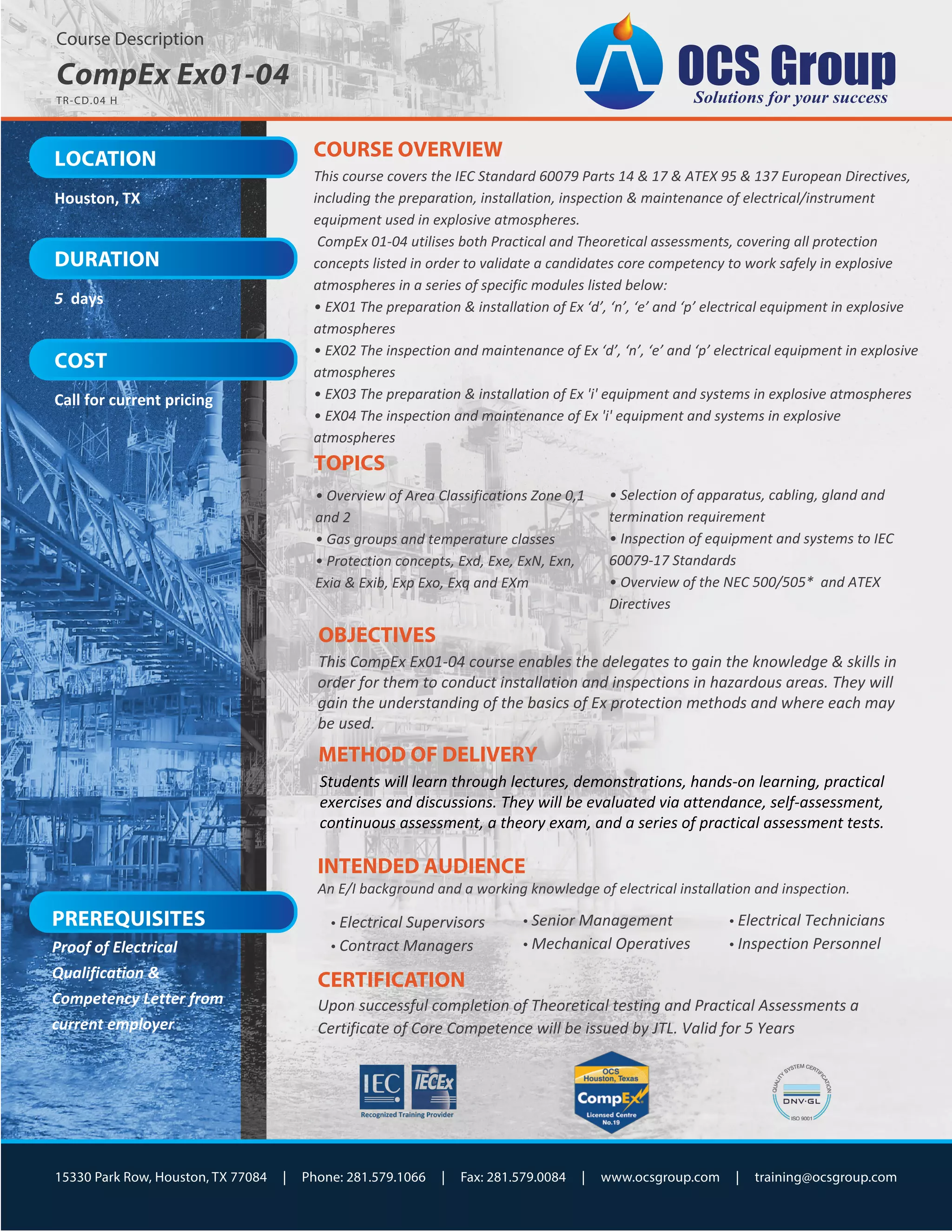 COMPEX TRAINING - OCS TRAINING INSTITUTE - COMPEX 01-04 | PDF