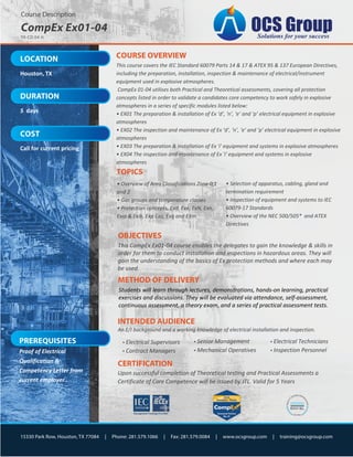 COMPEX TRAINING - OCS TRAINING INSTITUTE - COMPEX 01-04 | PDF