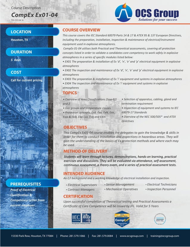 COMPEX TRAINING - OCS TRAINING INSTITUTE - COMPEX 01-04 | PDF