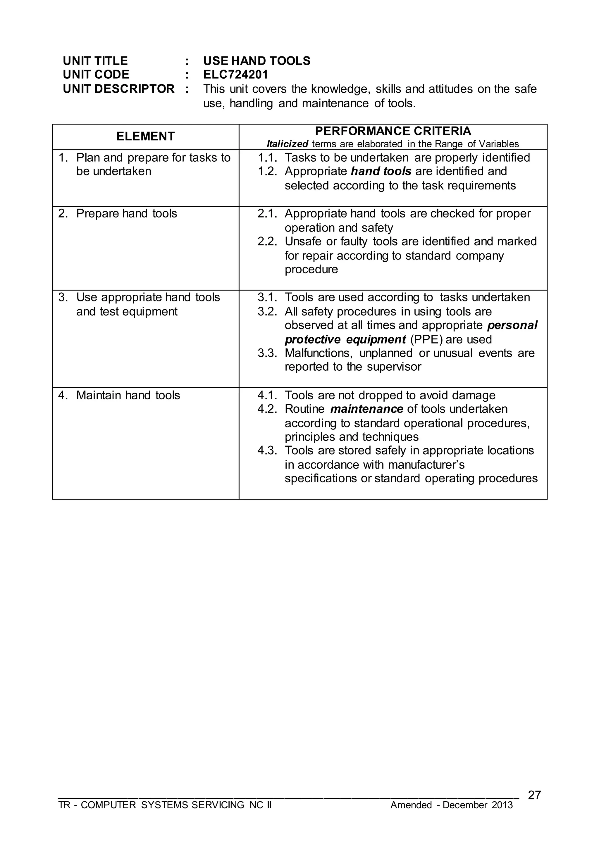 Tr computer systems-servicing_nc_ii | PDF