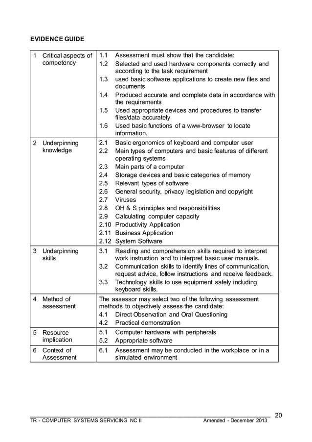 Tr computer systems-servicing_nc_ii | DOC | IT and Internet Support ...