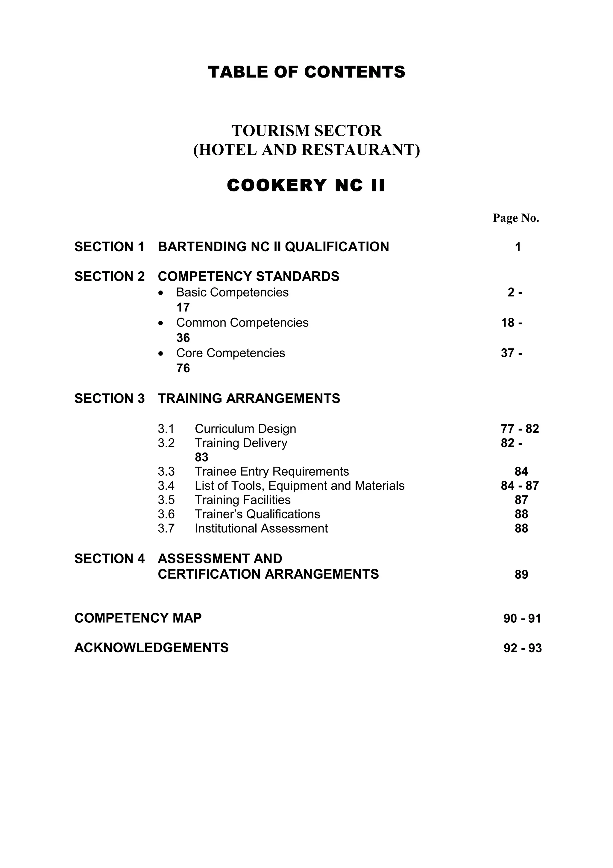 Tr cookery nc ii | DOC
