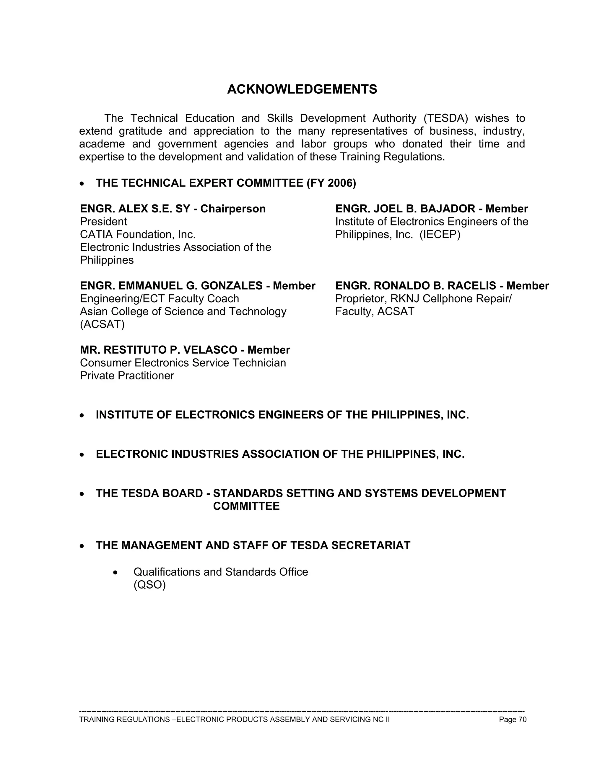 Tr electronic products assembly and servicing nc ii | PDF