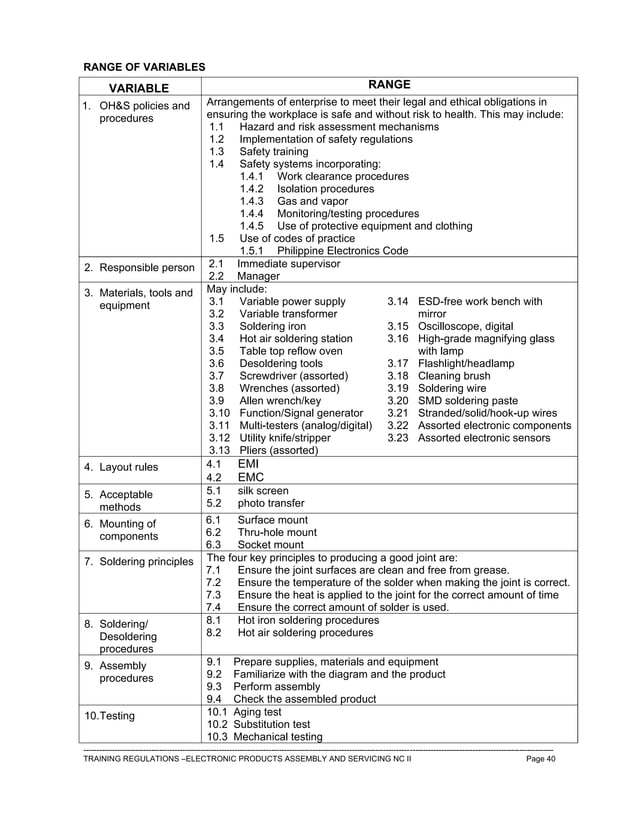 Tr electronic products assembly and servicing nc ii | PDF | Technology ...