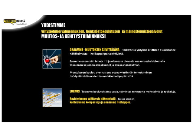 Turbiiniryhmän koulutuspalvelut | PPT