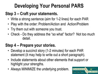 Brian Boer's Power PAR Statements and Stories | PPT
