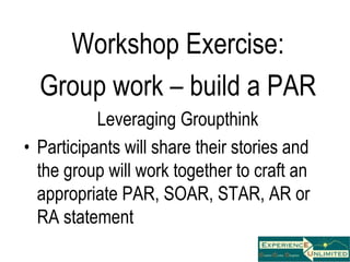 Brian Boer's Power PAR Statements and Stories | PPT