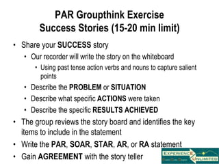 Brian Boer's Power PAR Statements and Stories | PPT