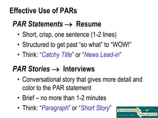 Brian Boer's Power PAR Statements and Stories | PPT
